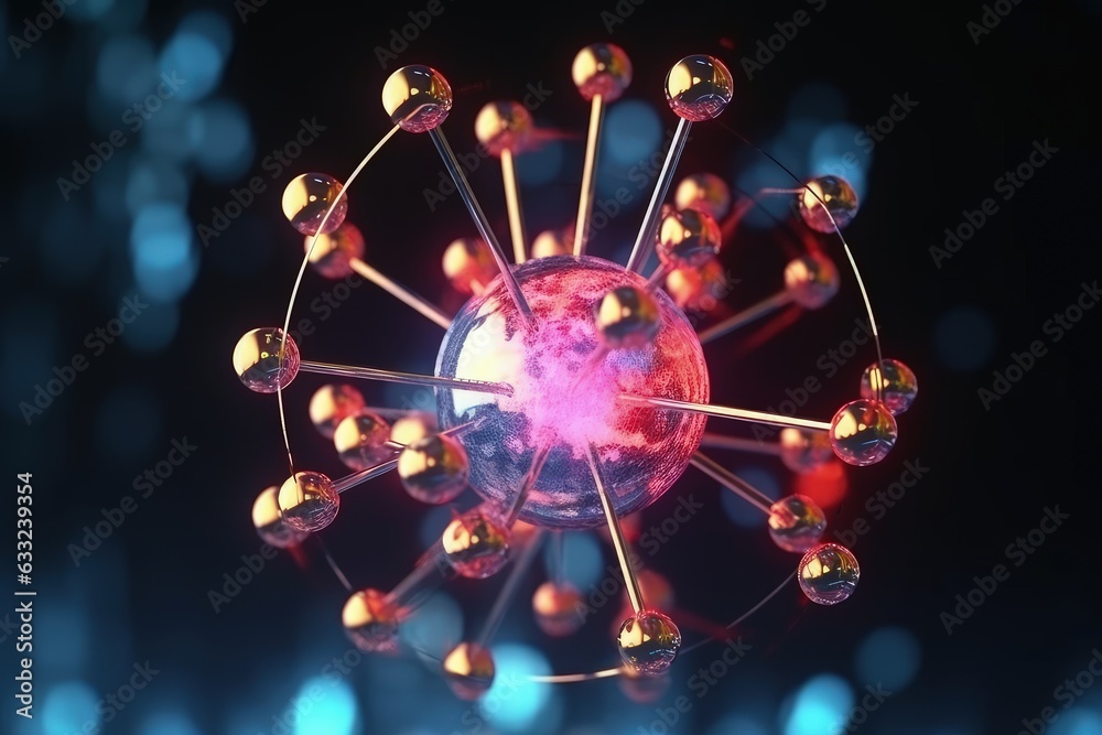 Atomic nucleus electrons neutrons protons. model shows that an atom is mostly empty space, with ...