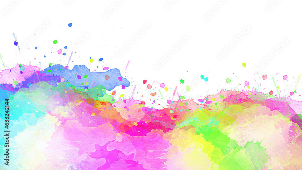 Watercolor paint brush stroke. ink splash transition. Abstract inkblot ...