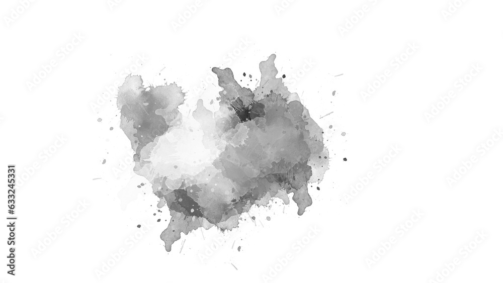 Watercolor paint brush stroke. ink splash transition. Abstract inkblot ...