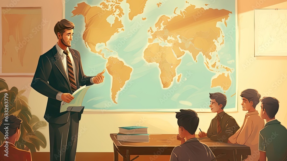 Teacher employs interactive methods to teach a foreign language ...