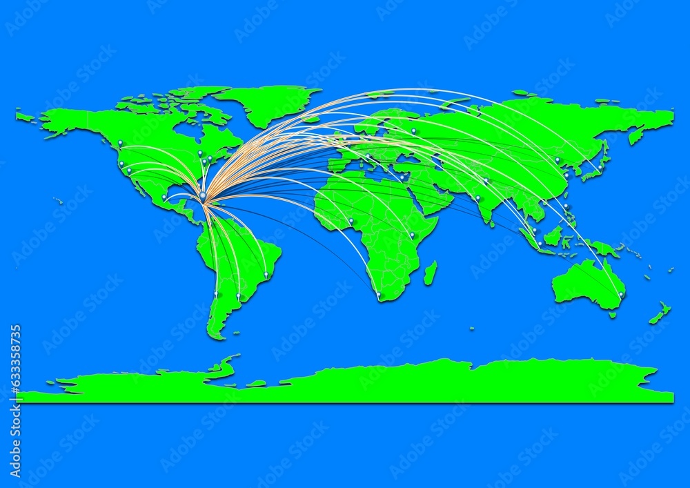 Vibrant Montego Bay, Jamaica map - Export concept map for Montego Bay ...