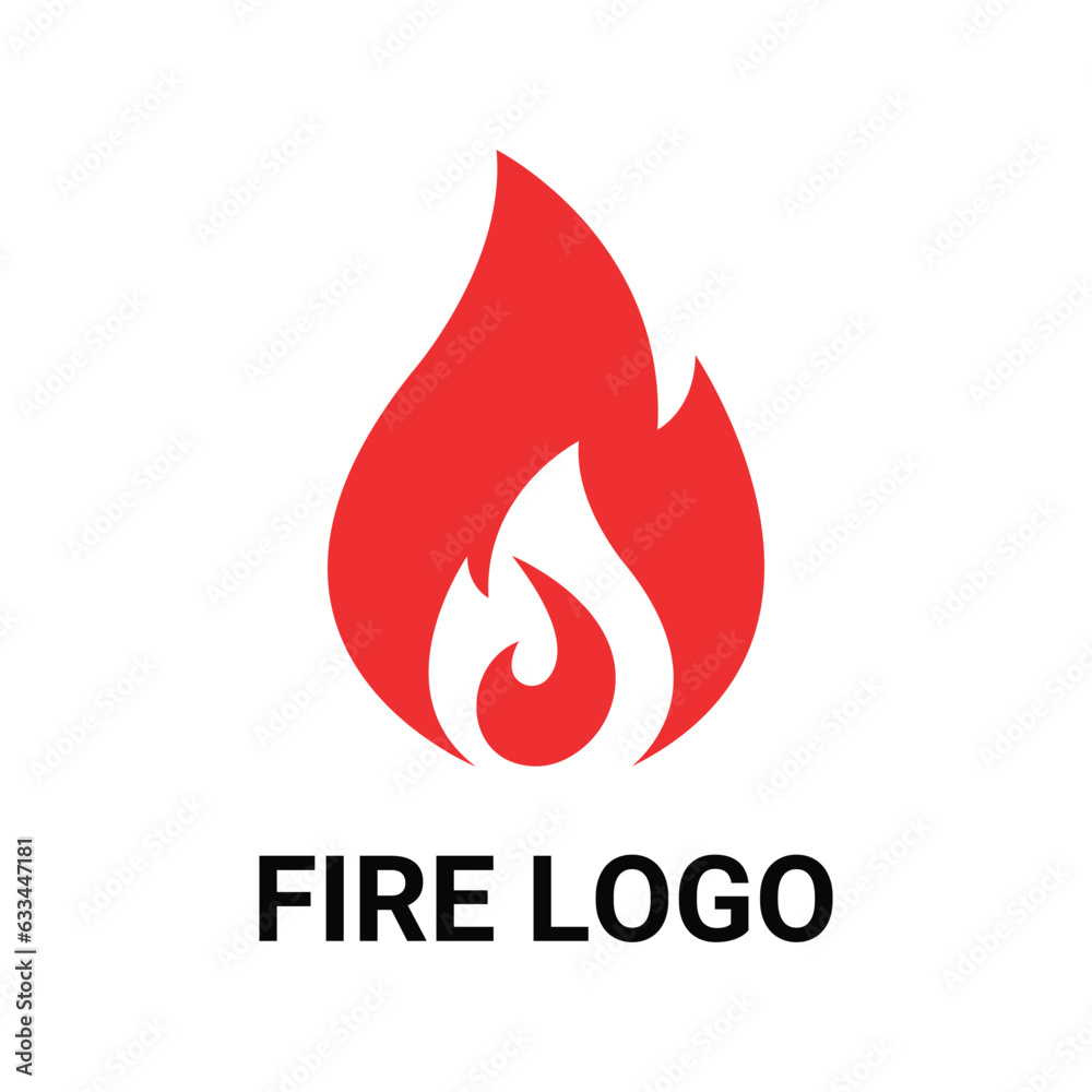 Image vectorielle Stock simple red fire logo. concept of accident ...