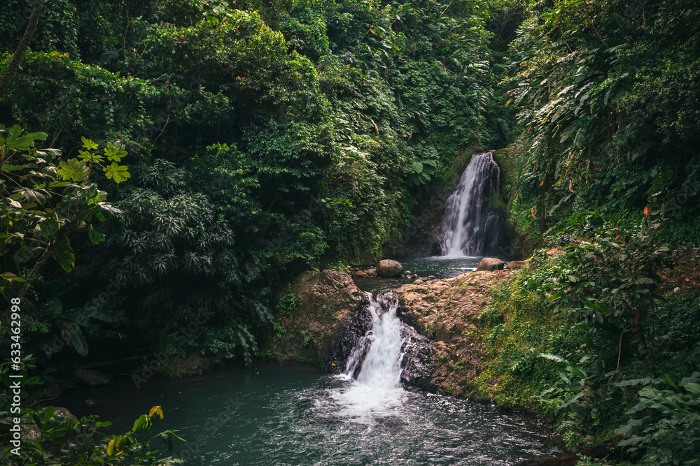 Stockfotot Multi-step waterfalls of the Seven Sisters Waterfalls ...