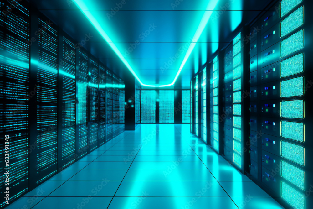 Cloud Storage Big Data Centre For Storing Backup Files And Security At A Network Database