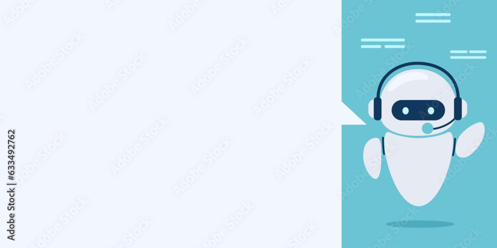 Digital Chat Bot Robot Assistant For Customer Support Concept Of Virtual Conversation