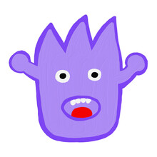 Purple Monster Face Free Stock Photo - Public Domain Pictures