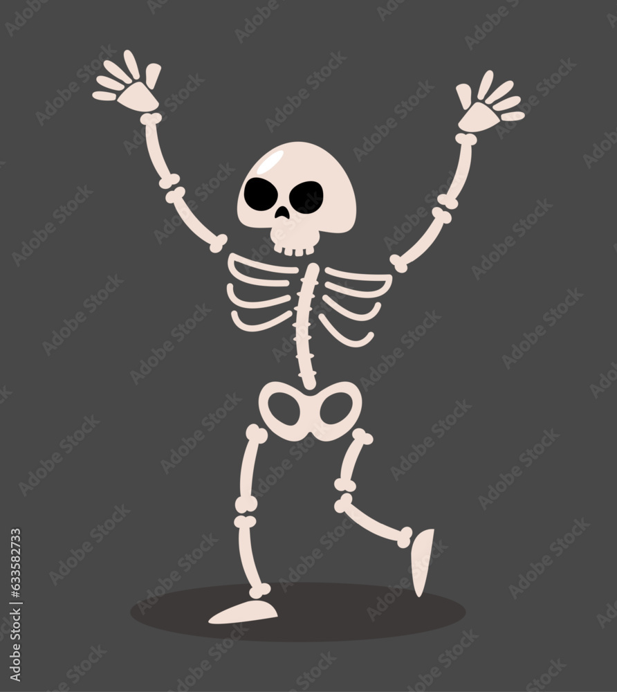 Skeletal ghost . Halloween cartoon characters . Vector . 素材庫向量圖 | Adobe ...