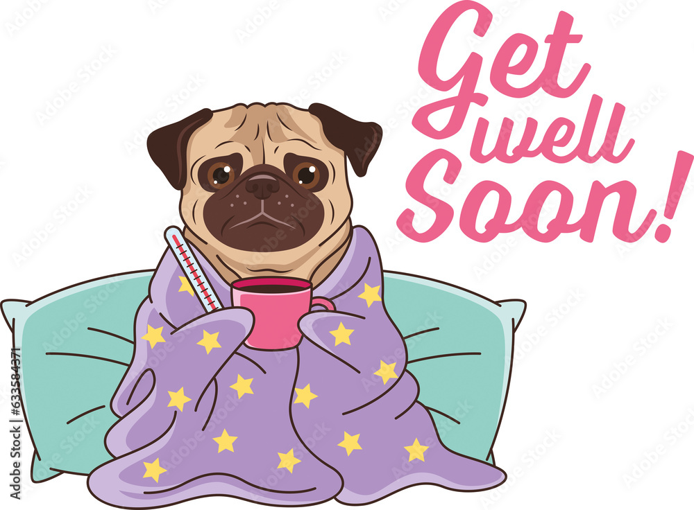 Digital png illustration of get well soon text on transparent ...