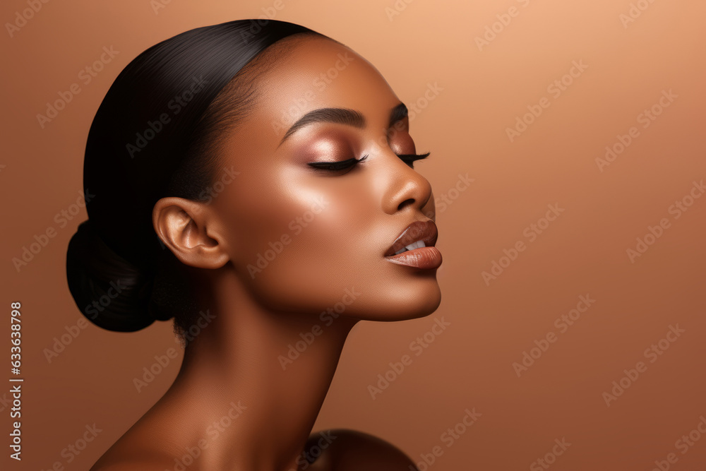 Beautiful sensual sexy young black African ethnic woman model posing ...