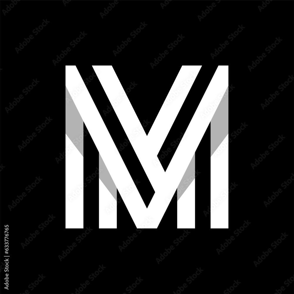 initial letter m line style logo design Stock Vector | Adobe Stock