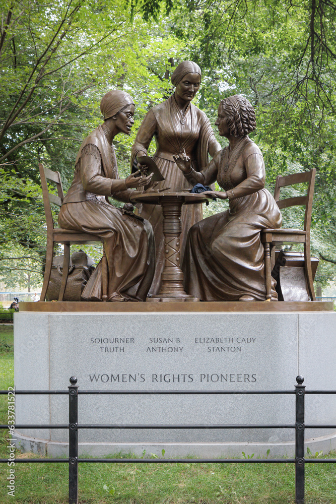 NEW-YORK, USA-AUGUST 7, 2023: Women's Rights Pioneers Monument ...