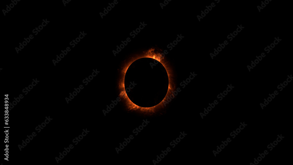 360 sun and eclipse panorama, environment map. HDRI spherical panorama ...