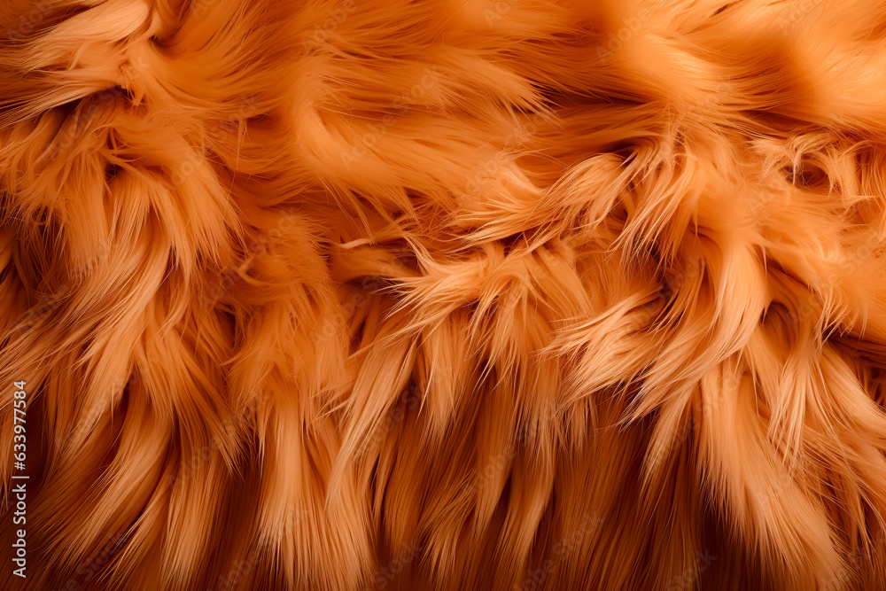 Textures red fox fur. Red fox shaggy fur texture cloth abstract, furry ...