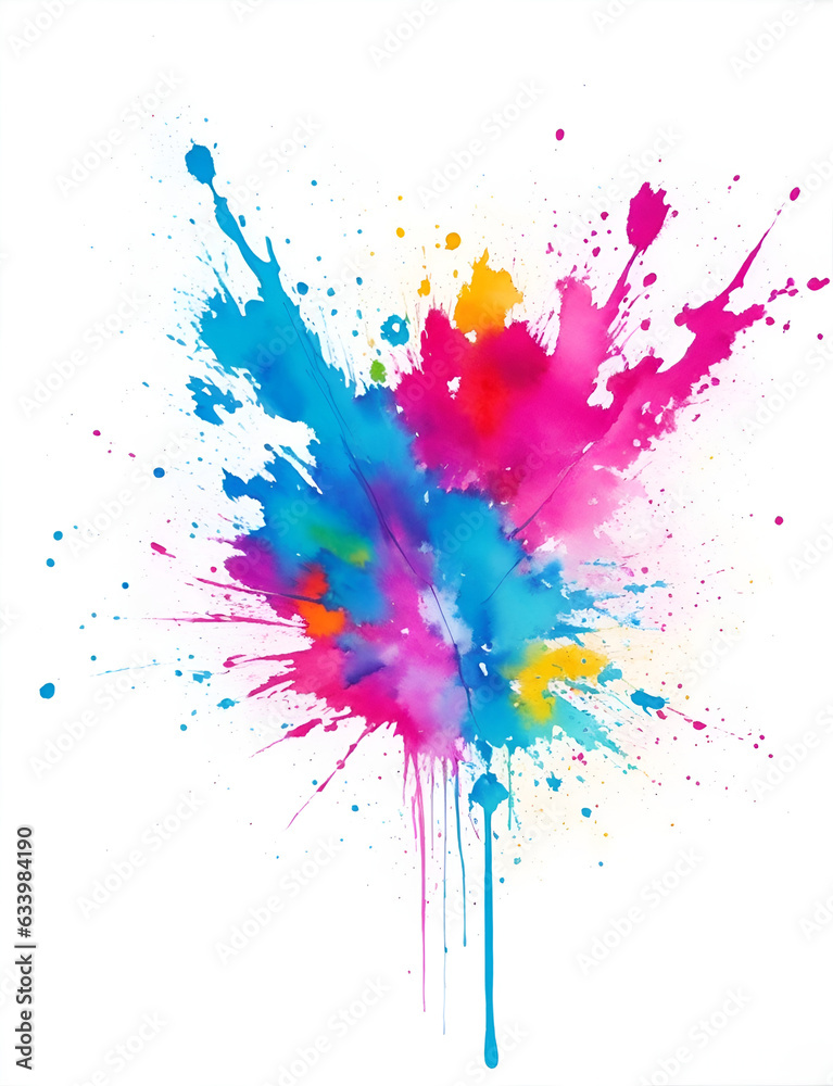 color splash, brush, stain brush, colorful paint splashes, Bright ...