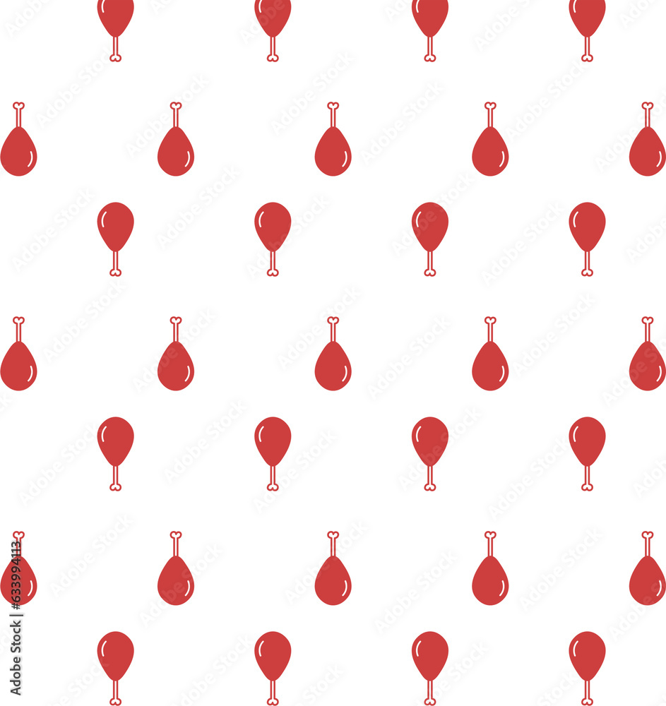 Digital png illustration of chicken legs pattern on transparent ...