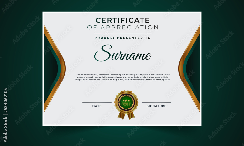Certificate Of Achievement Border Design Templates With Elements Of ...
