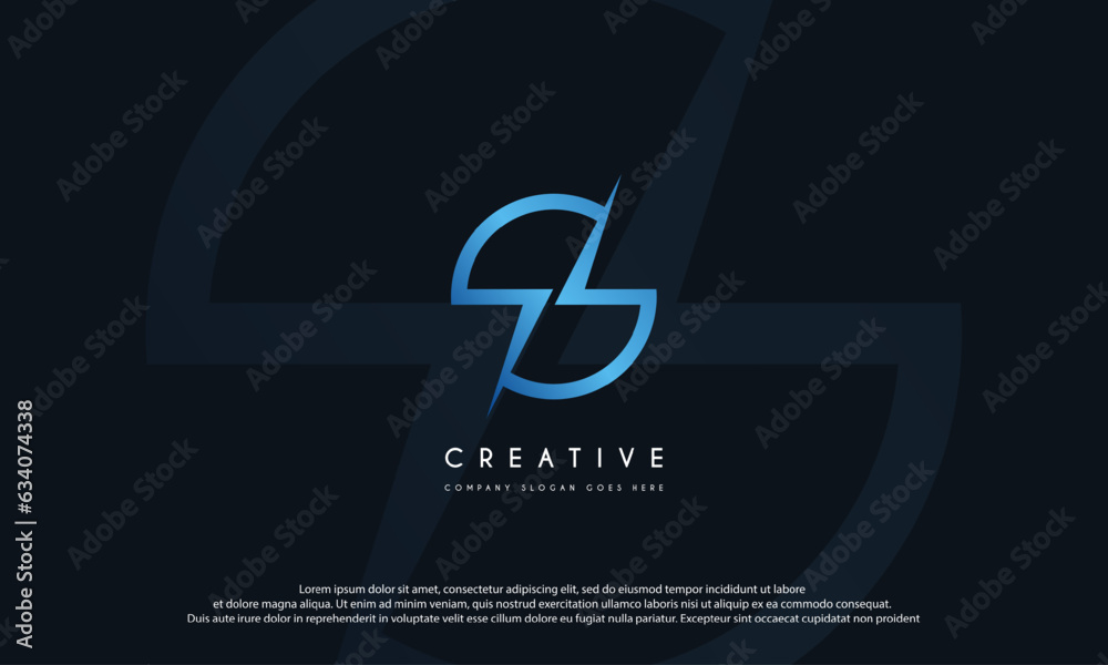 Letter s thunder logo in vector Stock Vector | Adobe Stock