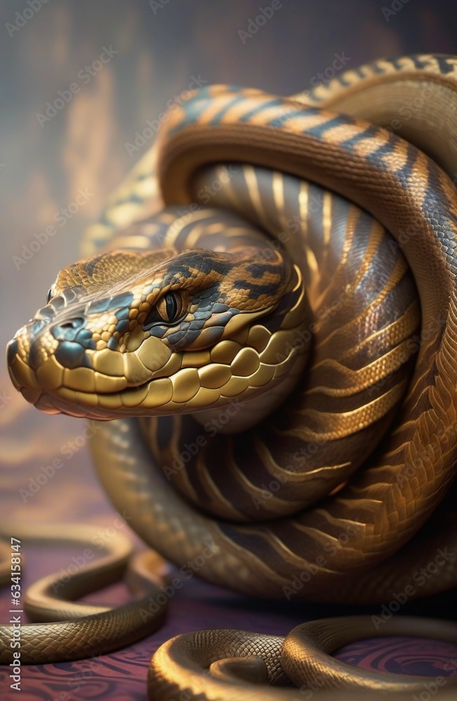 Naga - A serpent-like creature that is often depicted with the head of ...