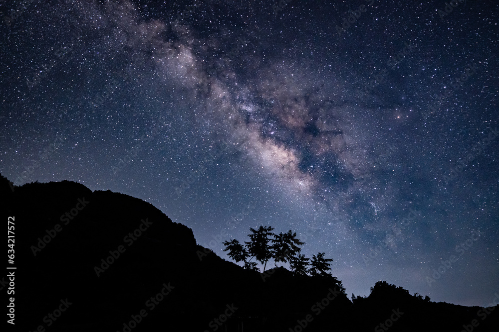 Stargazing; Milky Way, Changqi Town, Chishui City, Guizhou Province ...