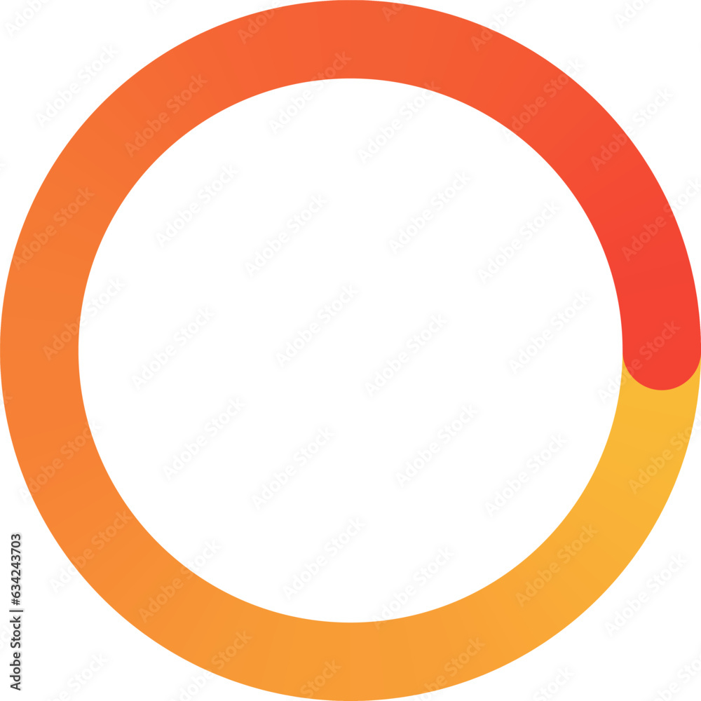 Abstract orange and red gradient ring circle frame vector template ...