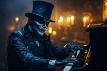 Skeleton Playing Piano 2 Free Stock Photo - Public Domain Pictures