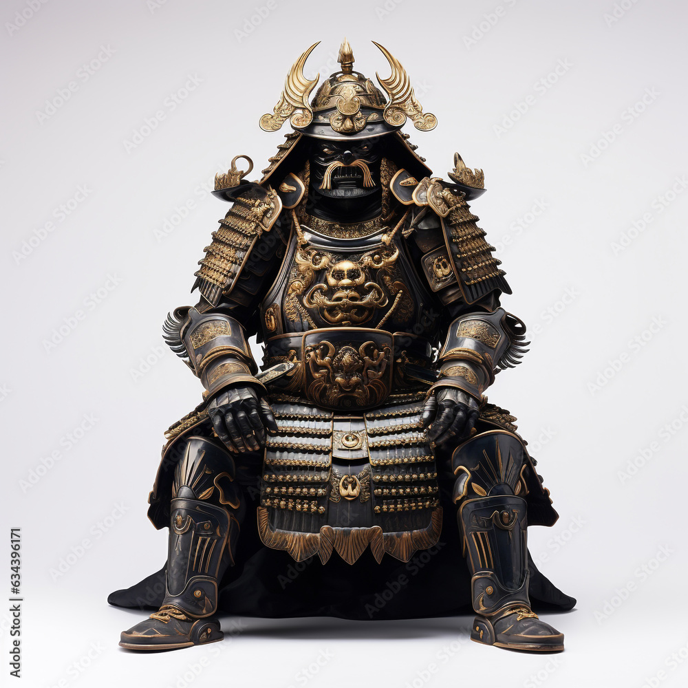 Stock-Illustration „Ancient Japanese samurai's head and body armor. Use ...