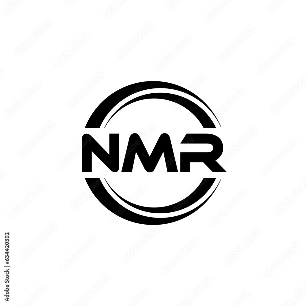 NMR letter logo design with white background in illustrator, vector ...