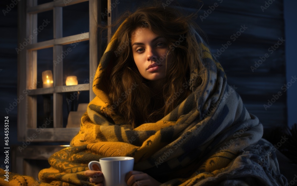 Illustrating the ordeal of a woman enduring the discomfort of a common ...