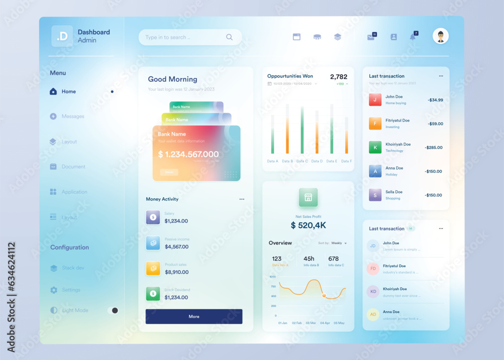 Infographic dashboard. UI UX design with graphs, charts and diagrams ...
