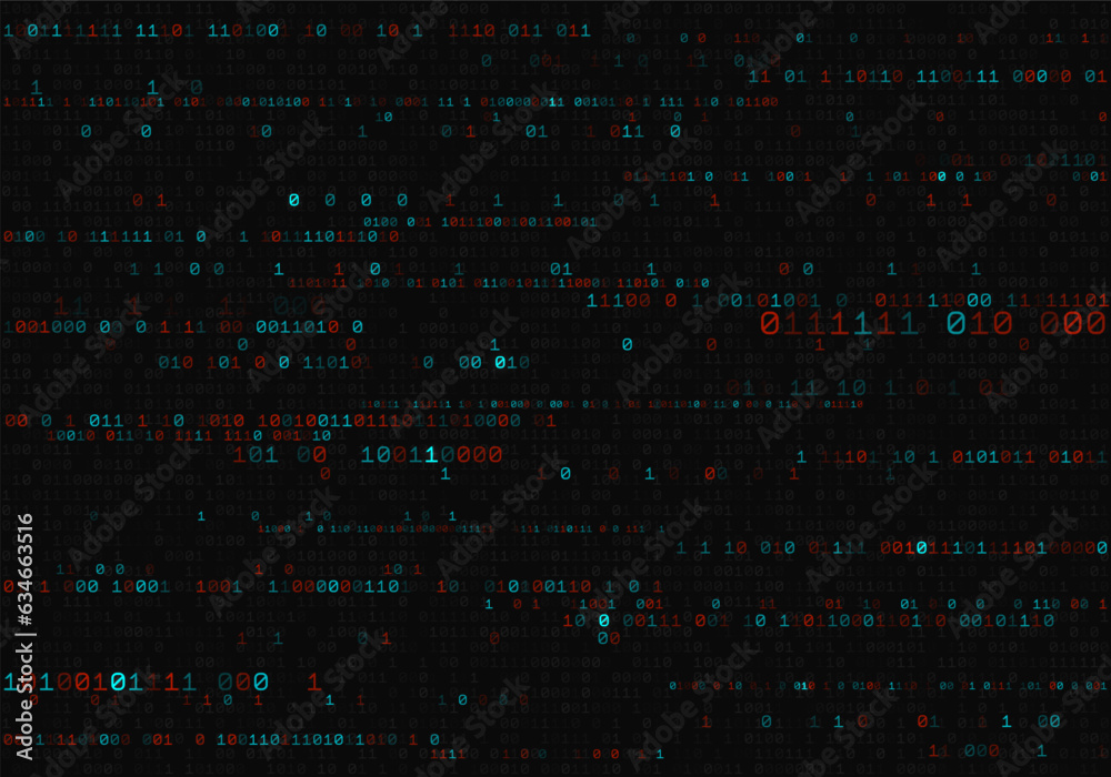 Binary computer code. Cyber background constructed with numbers one and ...