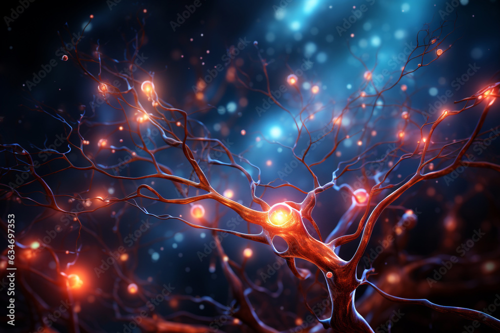 Foto de Stock Science test learning, studying concept. Human brain cell ...