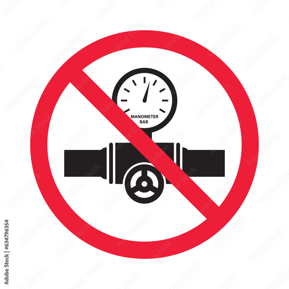 เวกเตอร์ Stock Prohibited valve vector icon. No pipeline icon ...