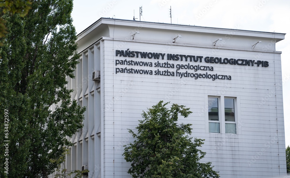 Warszawa, Mazowsze, Polska, 06 sierpień 2023, PIG Państwowy Instytut ...