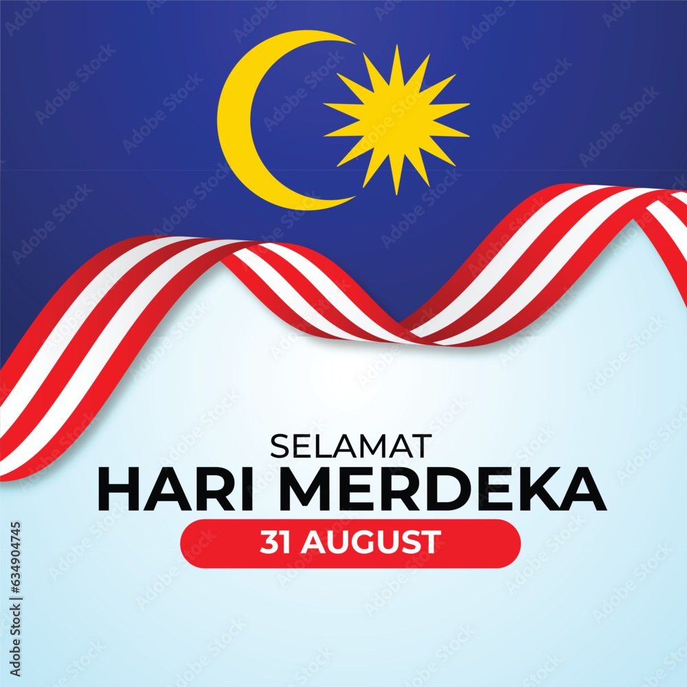 Hari Merdeka Malaysia. Malaysian independence day background. Happy ...
