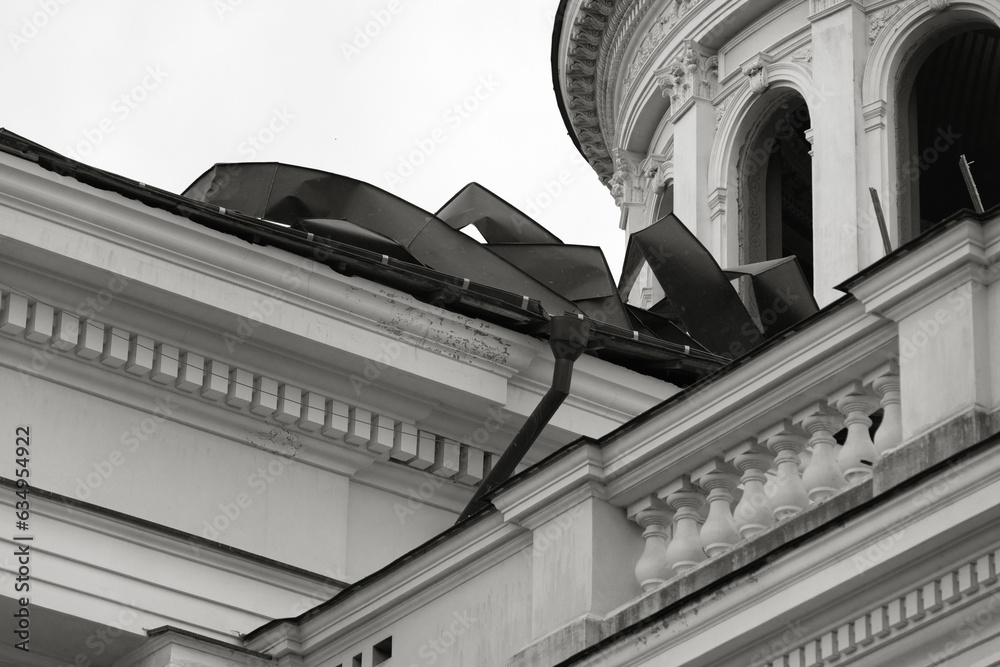 Building of an Orthodox church in Odessa destroyed by rocket during war ...