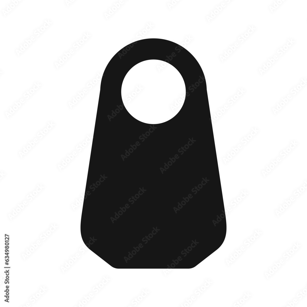 Earmark mockup for livestock. Ear tag template for cattle. Blank black ...