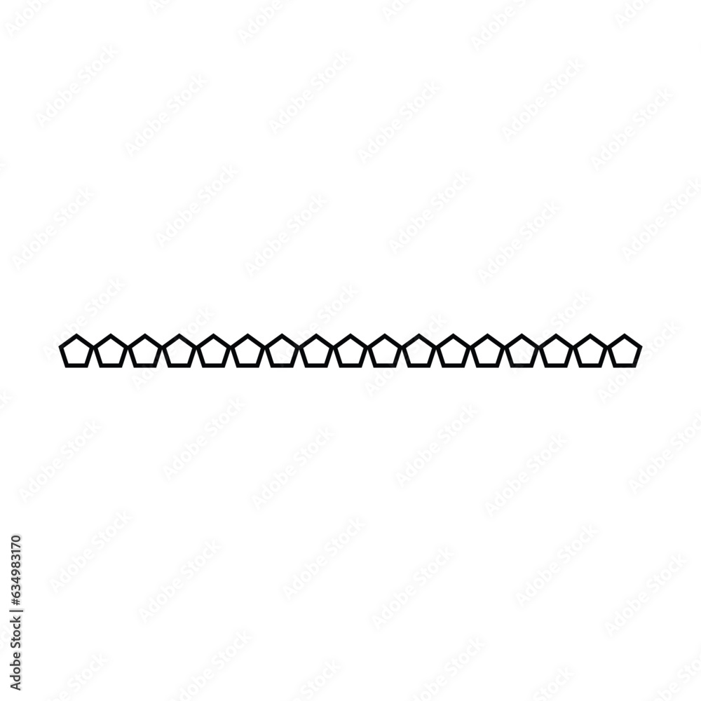 Pentagon frame border horizontal line shape icon for decorative vintage ...