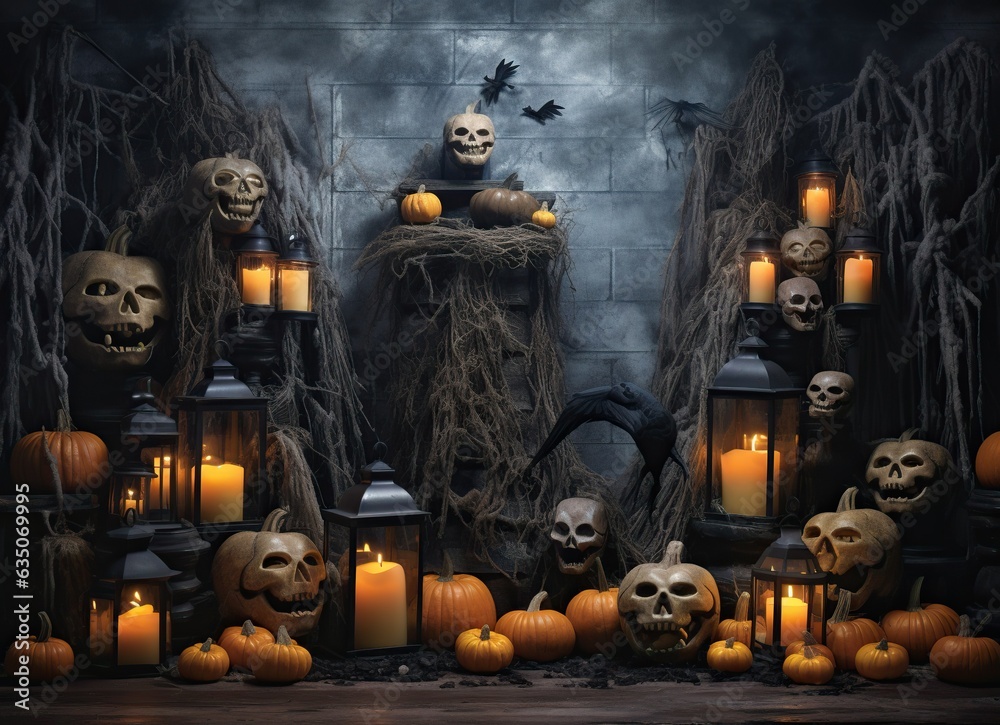 Spooky Halloween Backdrop: A hauntingly atmospheric background that ...