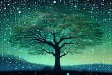 Green Sparkly Tree Free Stock Photo - Public Domain Pictures