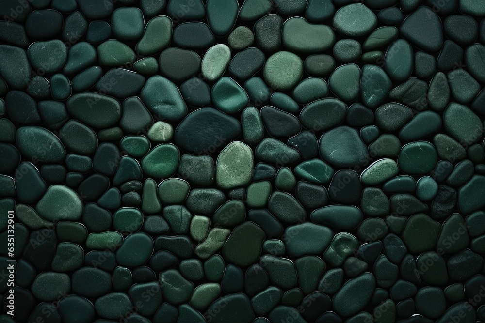 Luxurious green pebble tile for background. Abstract polished concrete ...
