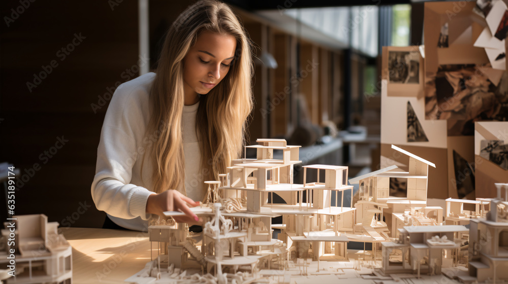 Undergraduate architecture student worked on modern box house models ...