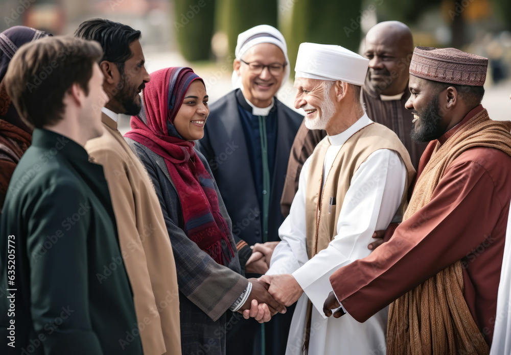 Leaders from various faiths engaged in interfaith dialogue, promoting ...