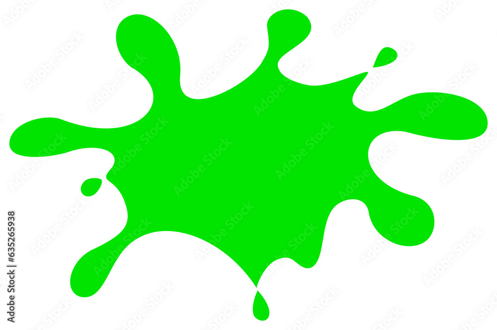 Green paint splatter. Ink vector illustration isolated on white ...
