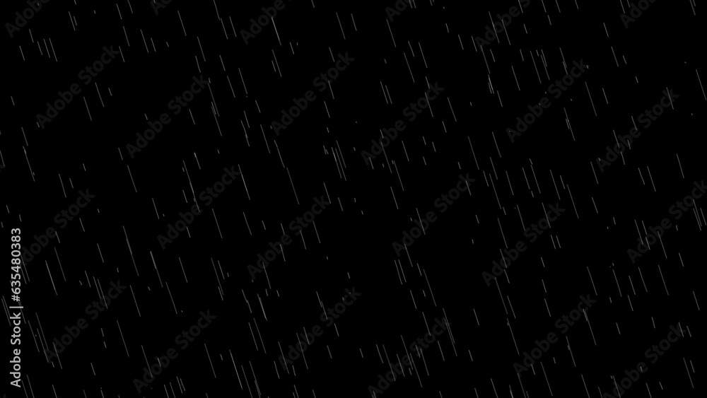 Ilustración de Stock Cinematic Realistic rainfall animation overlay ...