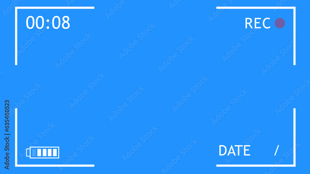 Camera mobile recording screen overlay animation with chroma key. DSLR ...