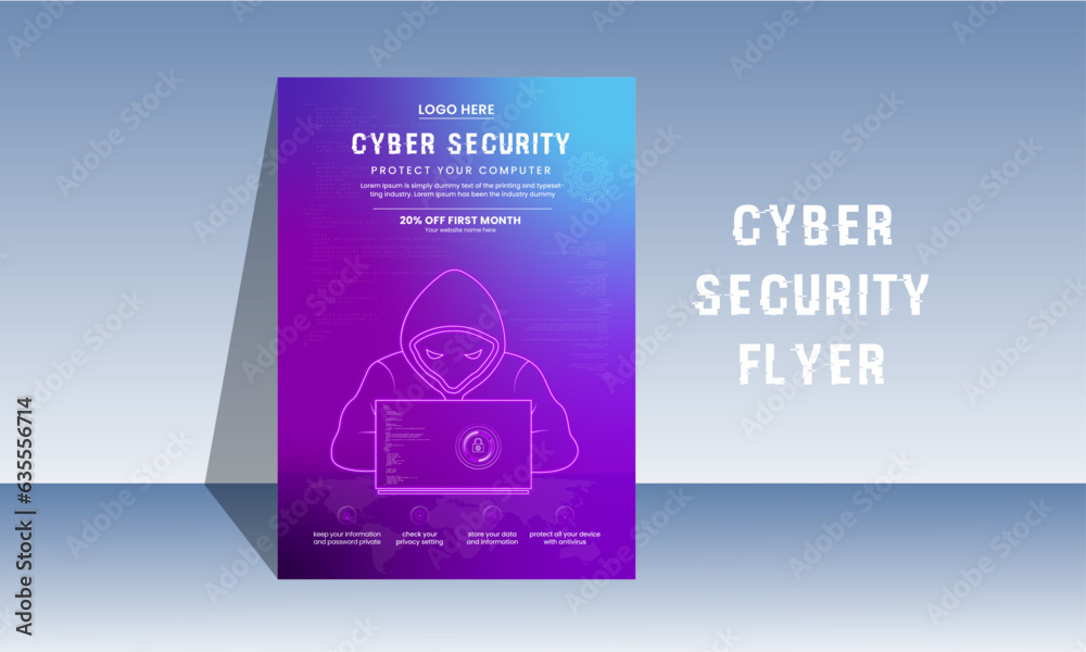 Cyber security mordent flyer template5. Cybersecurity threats ...