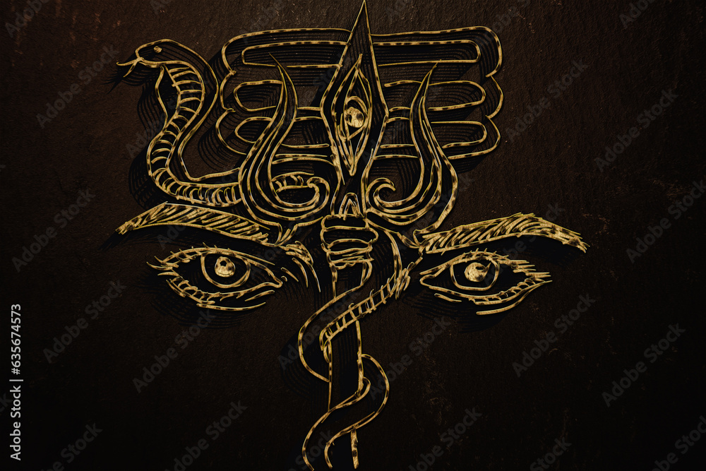 Lord Shiva's trident, commonly known as the Trishula, is one of his ...