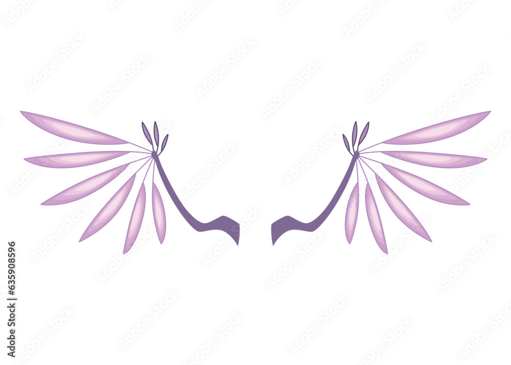 Cartoon wings of fairy creatures, fantasy characters and animals. Wings ...