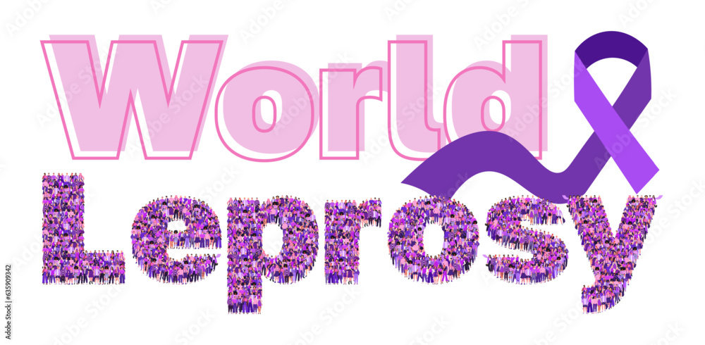 Vector illustration of informational poster dedicated to World Leprosy ...