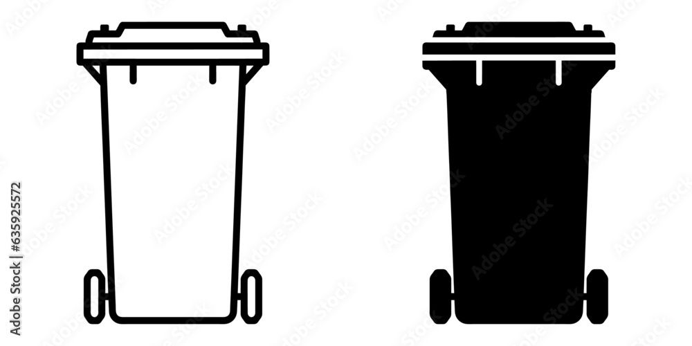 ofvs448 OutlineFilledVectorSign ofvs - garbage can vector icon ...